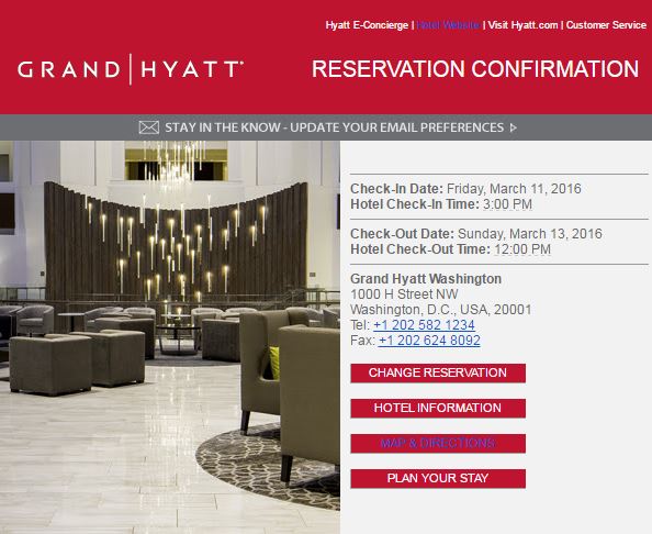 Hotel Review - Grand Hyatt Washington D.C. - AcCounting Your Points
