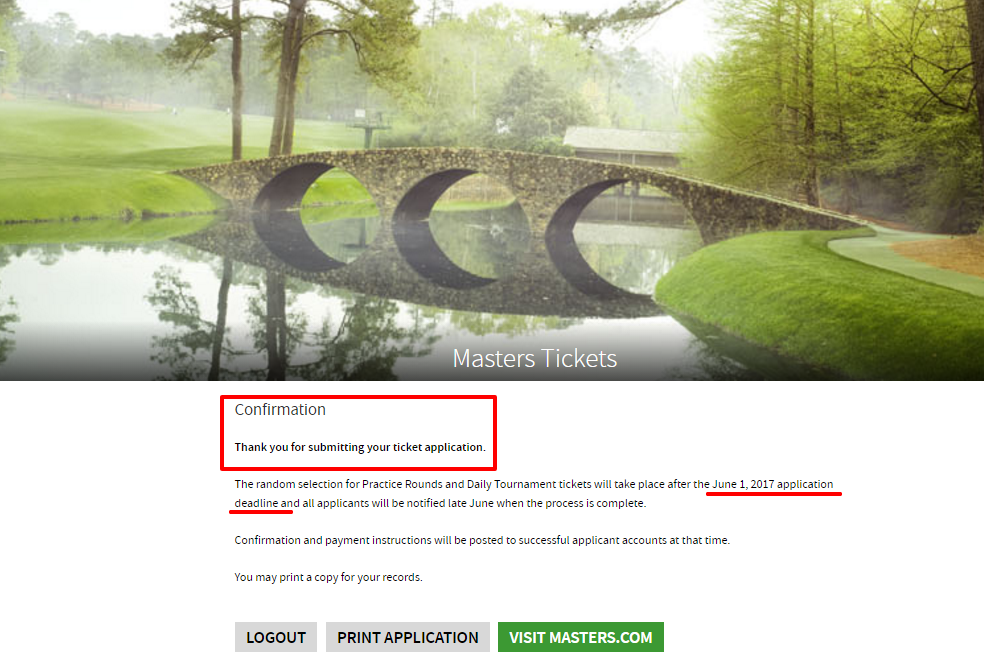 The 2018 Masters Tournament Tickets - Enter the Masters Ticket Lottery ...